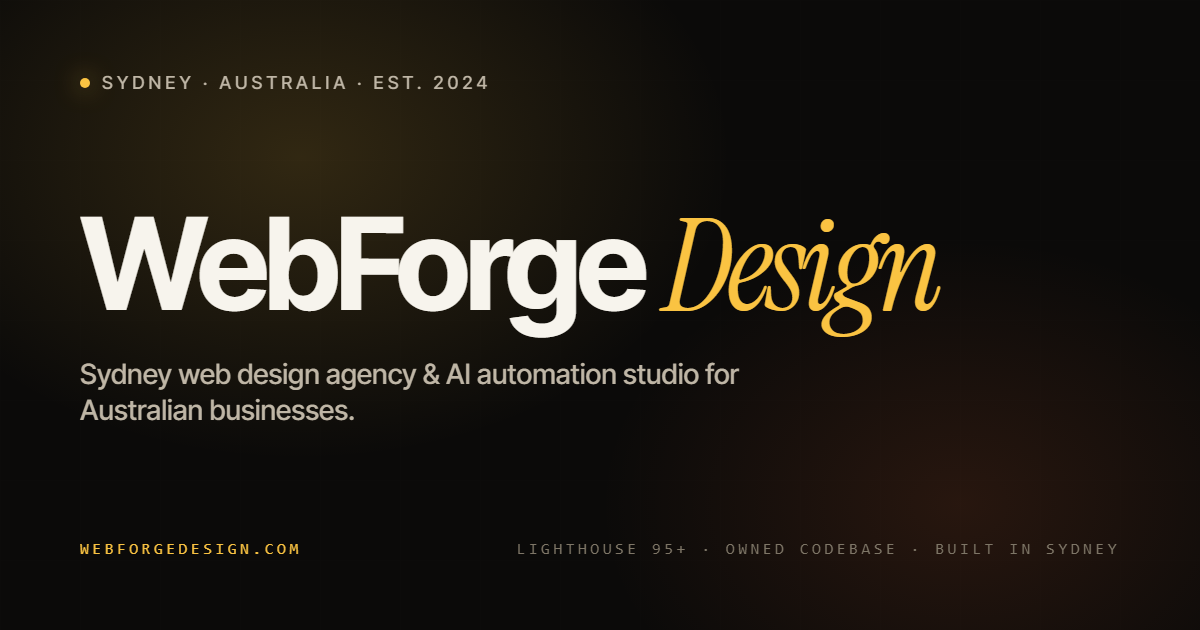 WebForge Design | Web Development & AI Integration | Sydney Australia